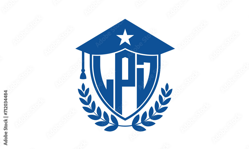LPD three letter iconic academic logo design vector template. monogram ...