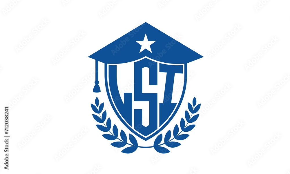 LSI three letter iconic academic logo design vector template. monogram ...