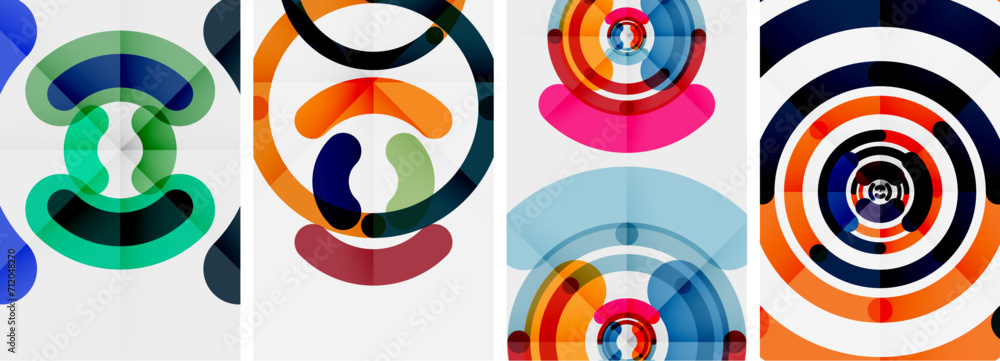 Set of colorful circle backgrounds. Vector illustration For Wallpaper ...