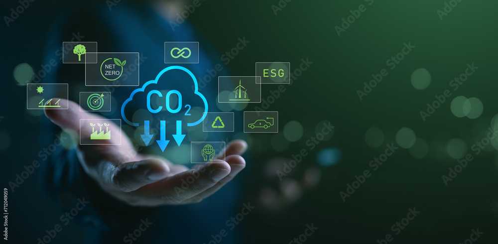 Concept of Reduce greenhouse gas emission for climate change and ...