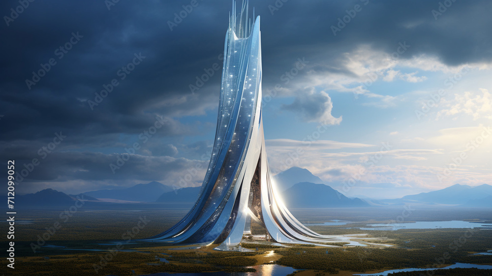 Tempest Tower A skyscraper designed to withstand e structure Stock ...