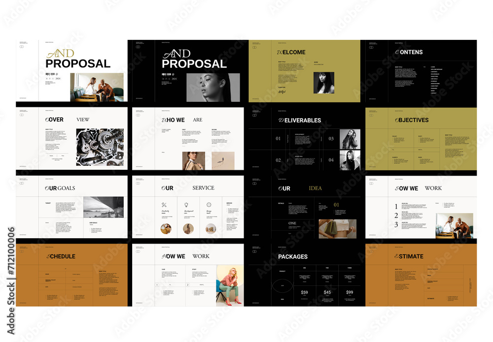 Proposal Presentation Template Stock Template | Adobe Stock