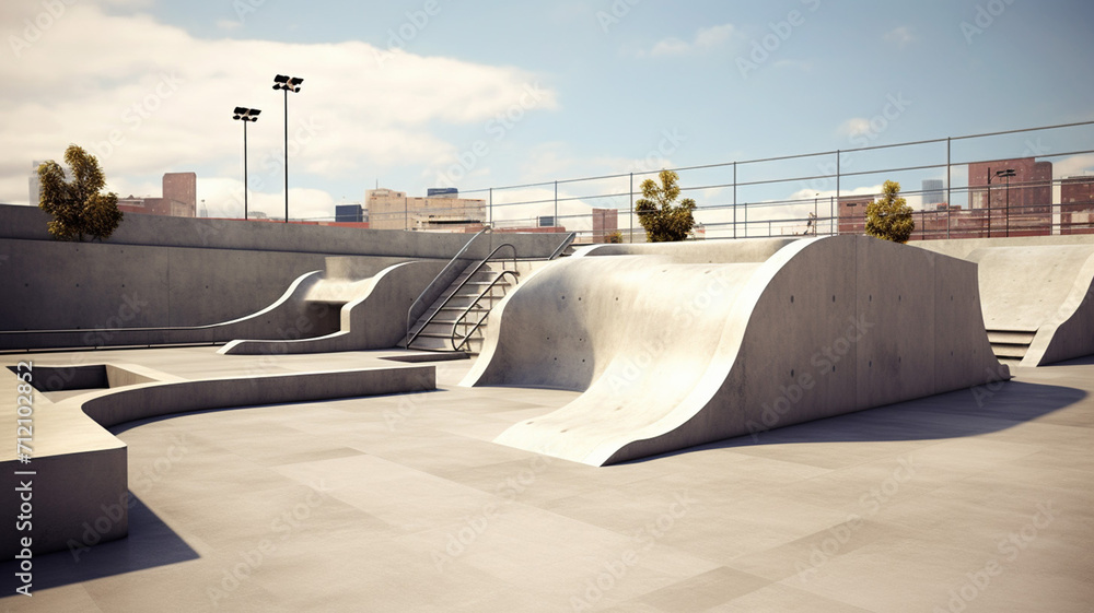 Skate Park Urban Skater A skateboard or urban land Stock Illustration ...