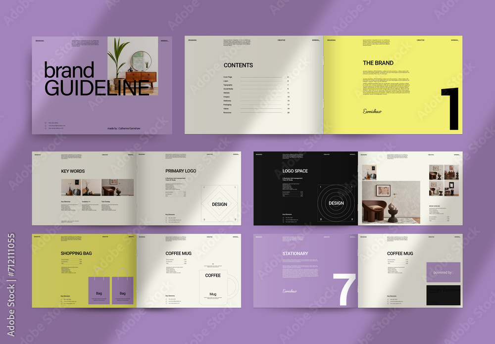 Brand Guideline Layout Stock Template | Adobe Stock