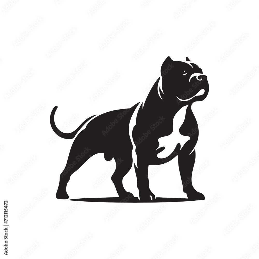 Sculpted Strength: A Powerful Gallery of Pitbull Dog Silhouettes ...