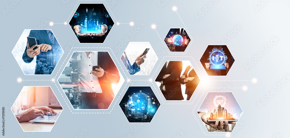 Communication technology , smart connection IOT and people network ...
