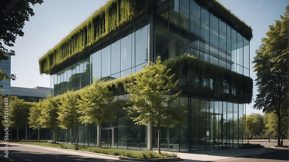Contemporary urban eco-friendly structure, the sustainable office ...