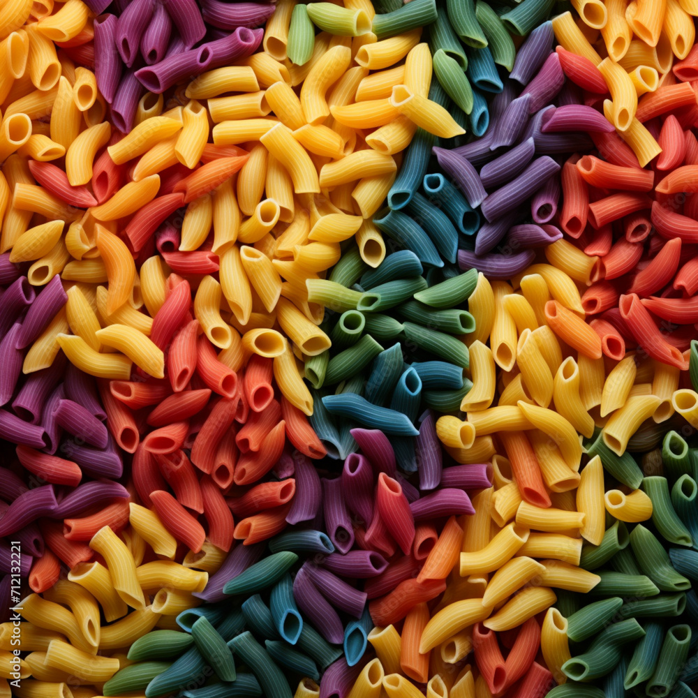 fondo con detalle y textura de multitud de macarrones con diferentes ...