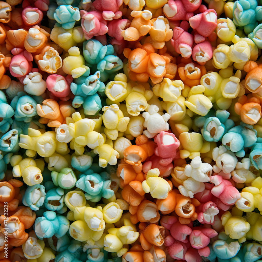 Fondo con detalle y textura de multitud de palomitas de maiz dulces con ...