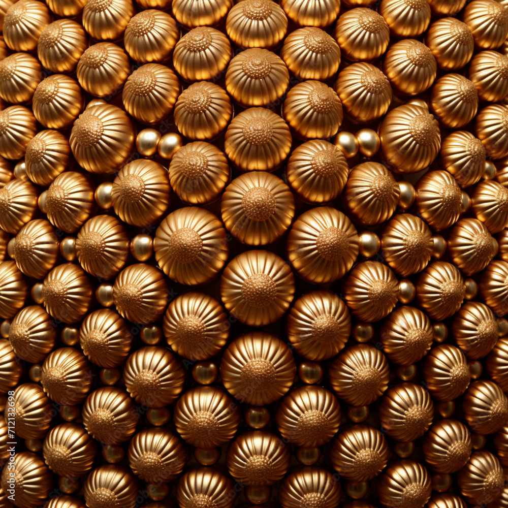 fondo con detalle y textura de multitud de elementos con color dorado y ...