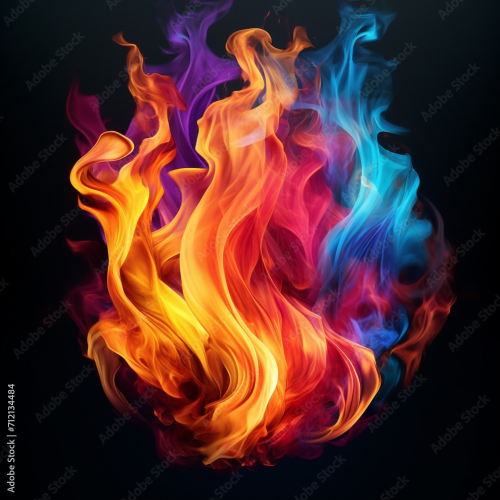 Fondo con detalle de llama de fuego con degradado de colores sobre ...