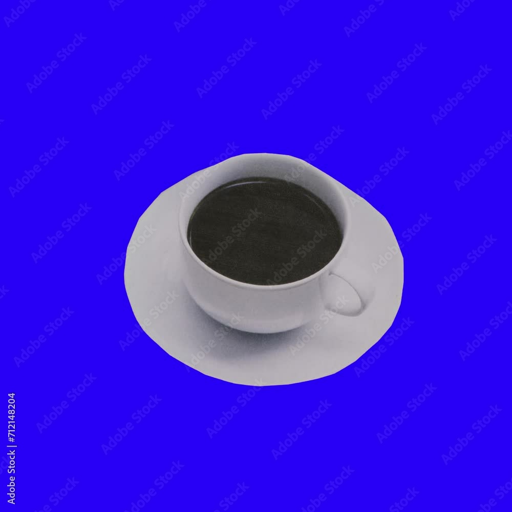 Coffee animation. green screen or chroma key. Coffee animated on a ...