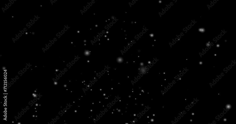 Vidéo Stock 4K Cinematic snowfall loop animation of a surreal realistic snowflake falling bg ...