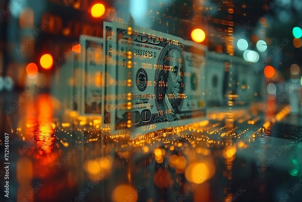 Digital Money Flow metamorphosis of physical money bills into streams ...