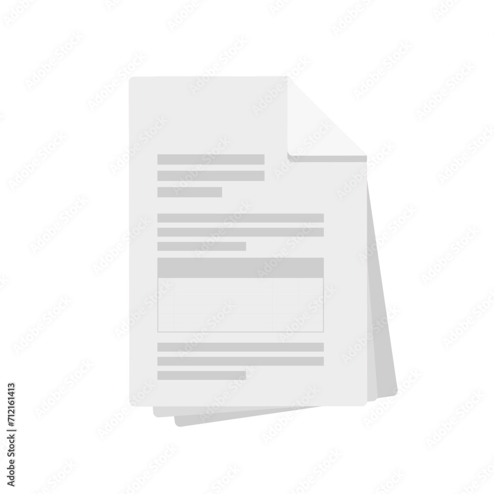 Documents vector, Filling forms, lot of paper, application form, office ...