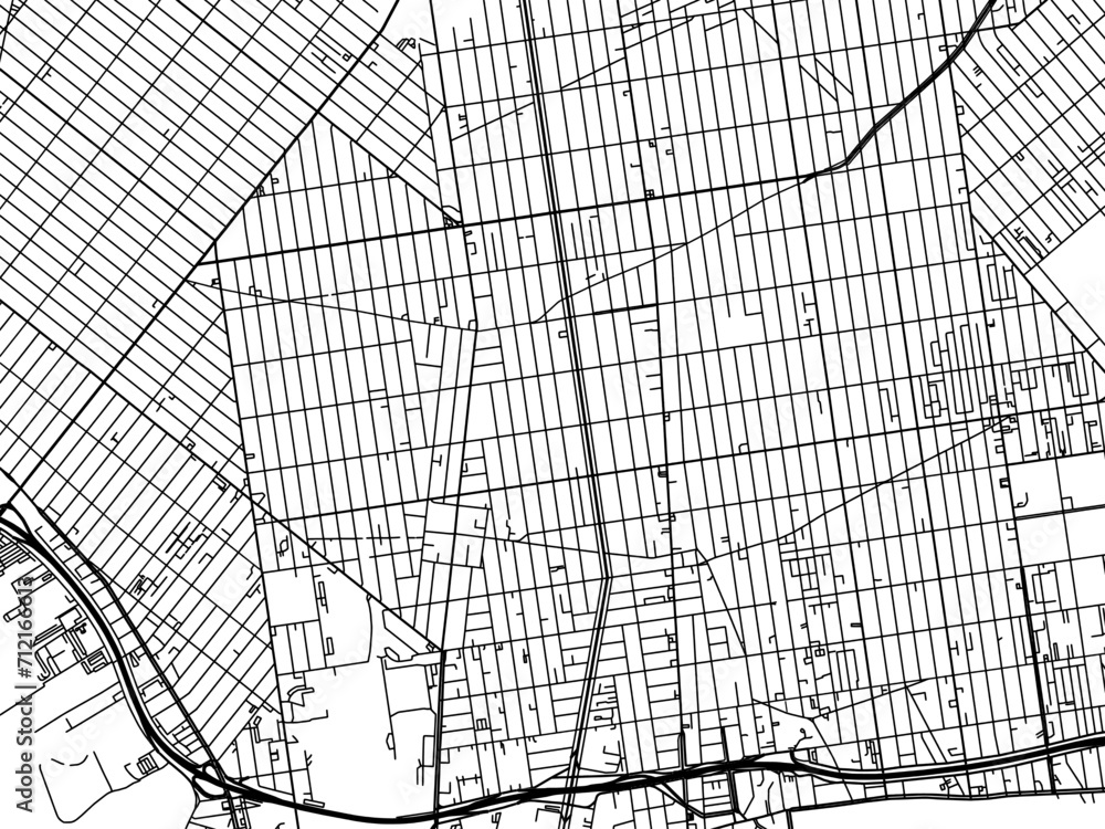 Vector road map of the city of Gravesend New York in the United States ...