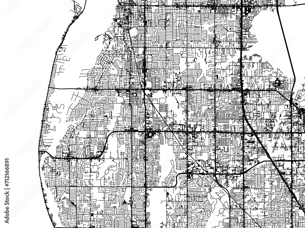 Vecteur Stock Vector road map of the city of Largo Florida in the ...