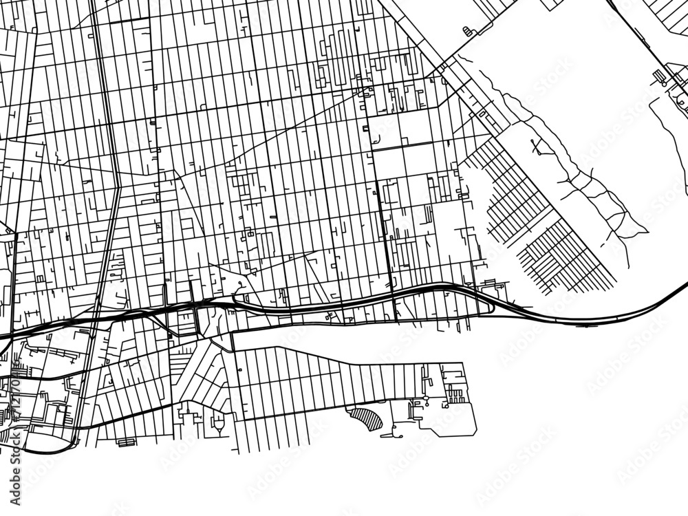 Vector road map of the city of Sheepshead Bay New York in the United ...