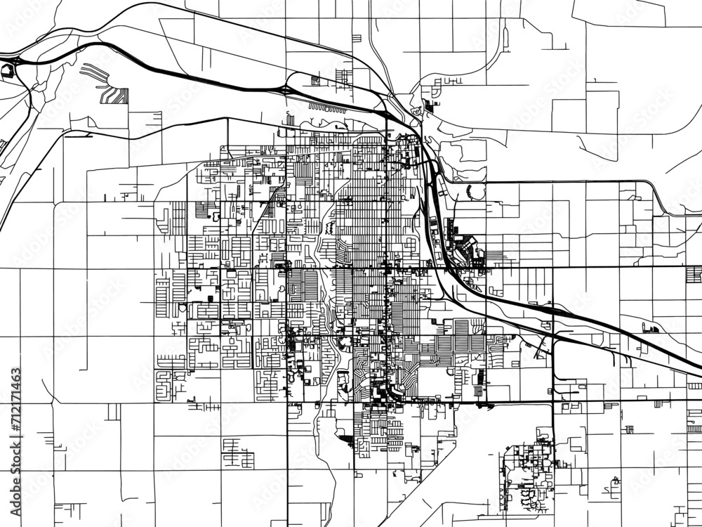 Vector road map of the city of Yuma Arizona in the United States of ...