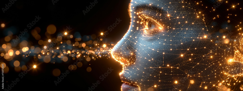 Radiant Affinity, an Ethereal Aura Illuminates a Womans Enigmatic ...