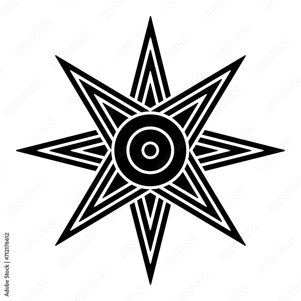 Star of Ishtar or Inanna, or also Star of Venus is usually depicted ...