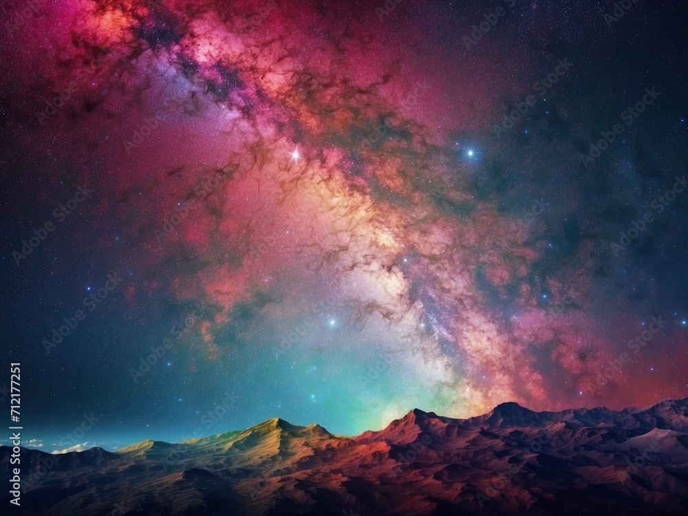 Digital colorful starry sky abstract graphic poster web page PPT ...