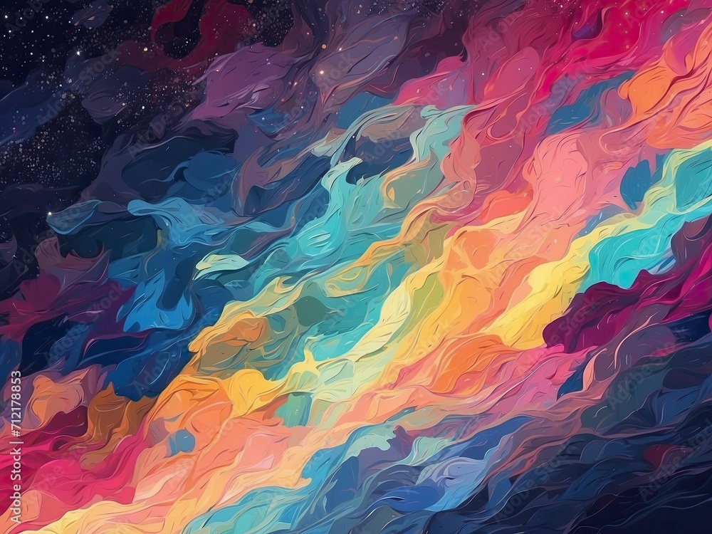 Digital colorful starry sky abstract graphic poster web page PPT ...