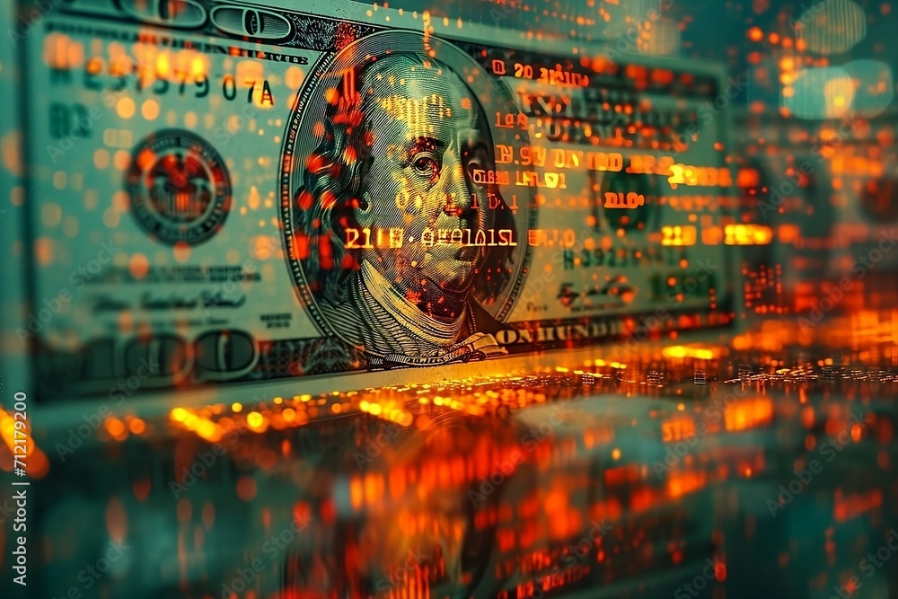 Digital Money Flow metamorphosis of physical money bills into streams ...