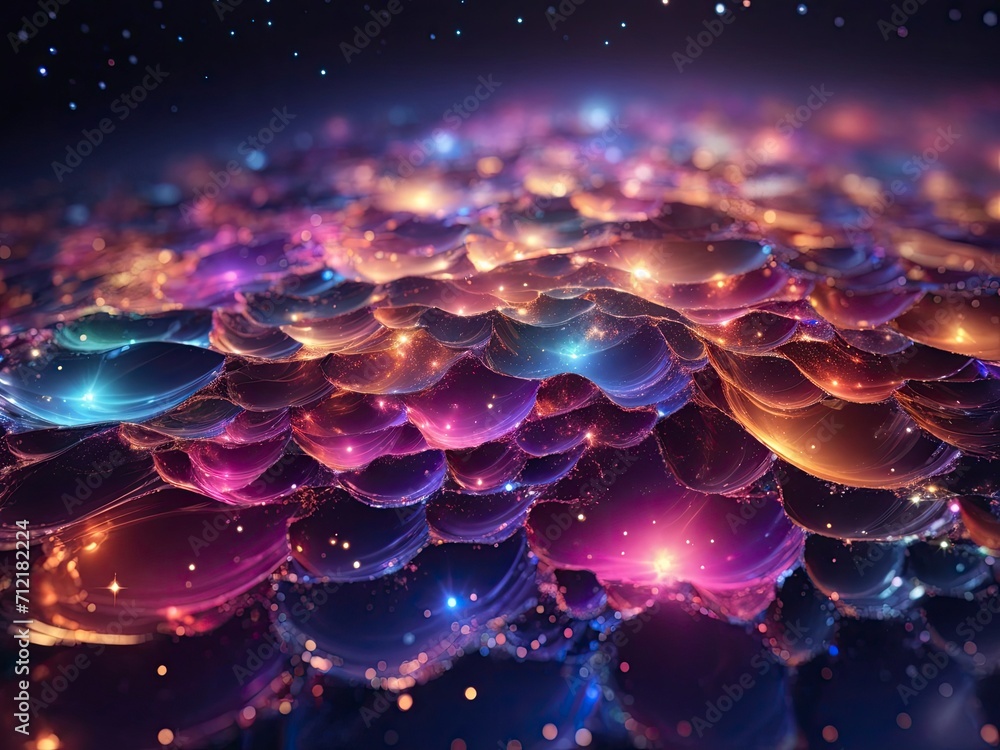 Digital colorful starry sky abstract graphic poster web page PPT ...