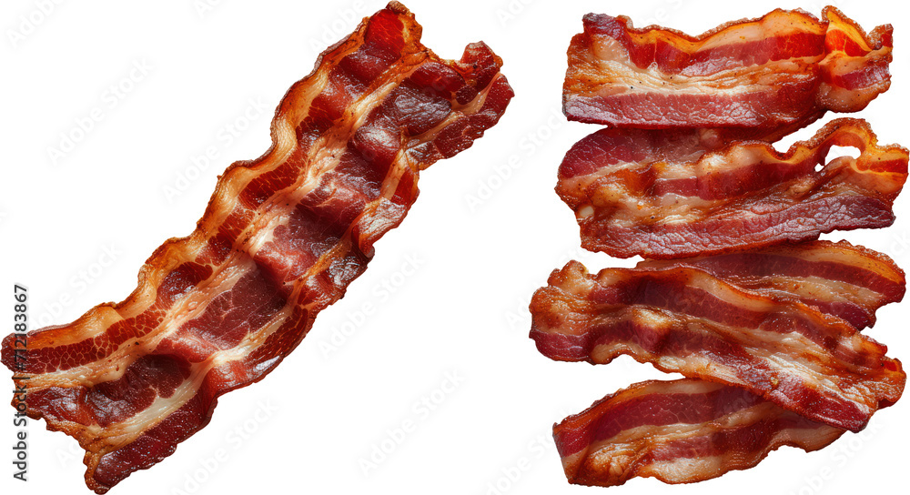 Crispy Bacon transparent background PNG clipart Stock Photo | Adobe Stock