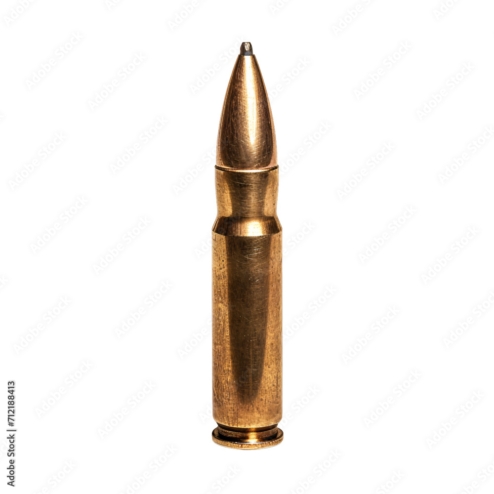 firearm bullet isolated on a transparent background, pistol magazine ...