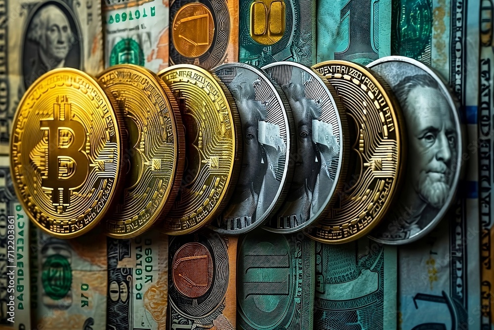 Cryptocurrency Integration, symbolic metamorphosis of traditional money ...