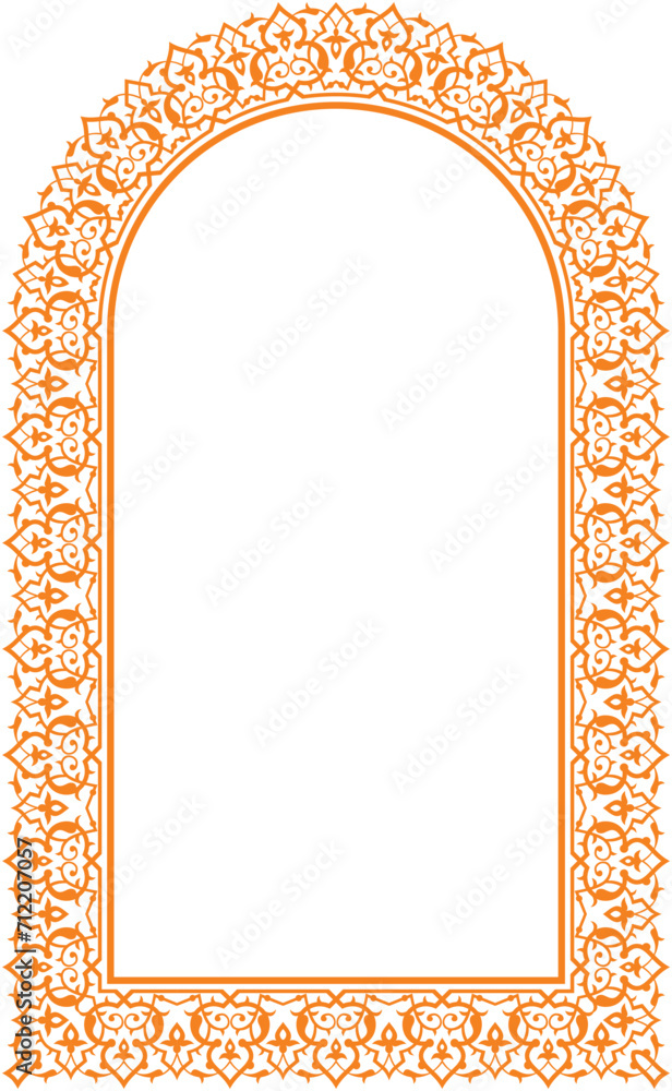 Vector illustration for frame. Traditional Islamic design. Suitable for ...