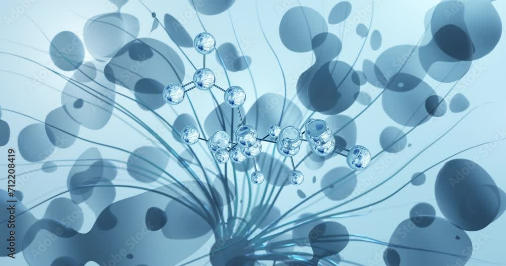 Stockvideon Nitroglycerin Rotating Molecular 3d Structure Ball And Stick Model Looped Video