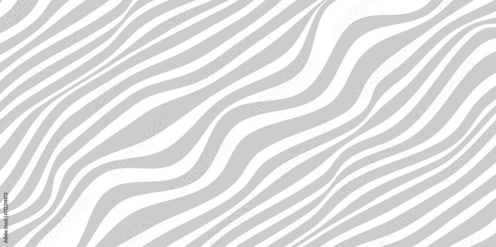Abstract wavy lines hand drawn with pencil on white paper background ...