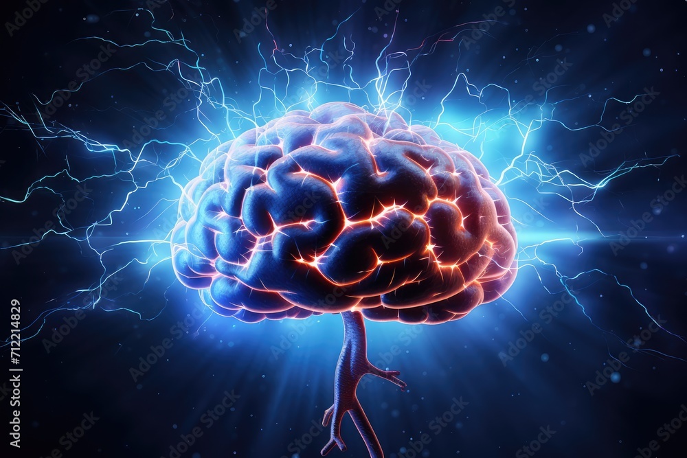 Brain lightning mind, axon thunderbolt flashes, cognitive energy bursts ...