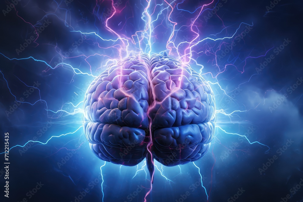 Brain lightning mind, axon thunderbolt flashes, cognitive energy bursts ...