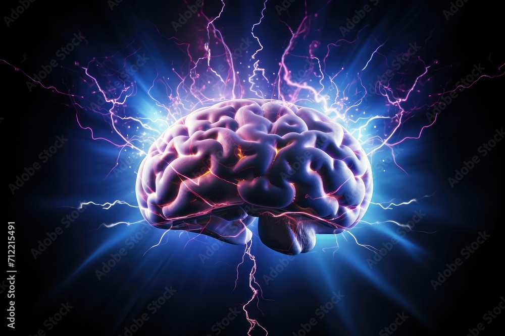 Brain lightning mind, axon thunderbolt flashes, cognitive energy bursts ...