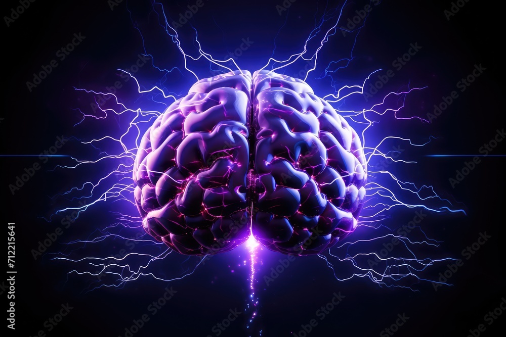 Brain lightning mind, axon thunderbolt flashes, cognitive energy bursts ...