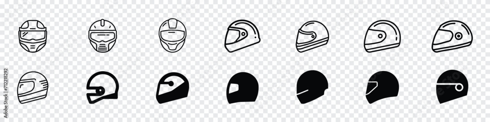 Motocycle helmet icon, Motorcycle helmets vector set icon, Motorcycle ...