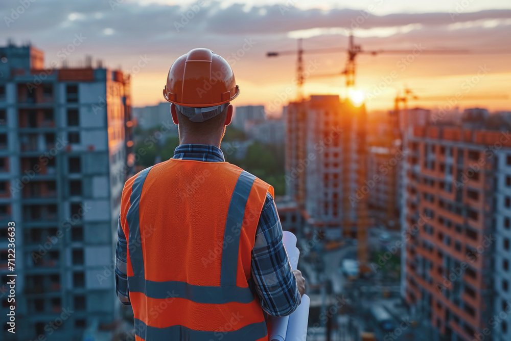 construction workers at site. "Pillars of Progress: The Engineers ...