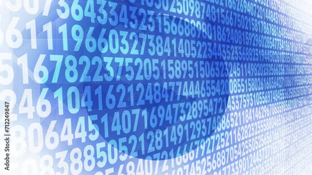 Vidéo Stock Random numbers and world globe exploring numerical data ...