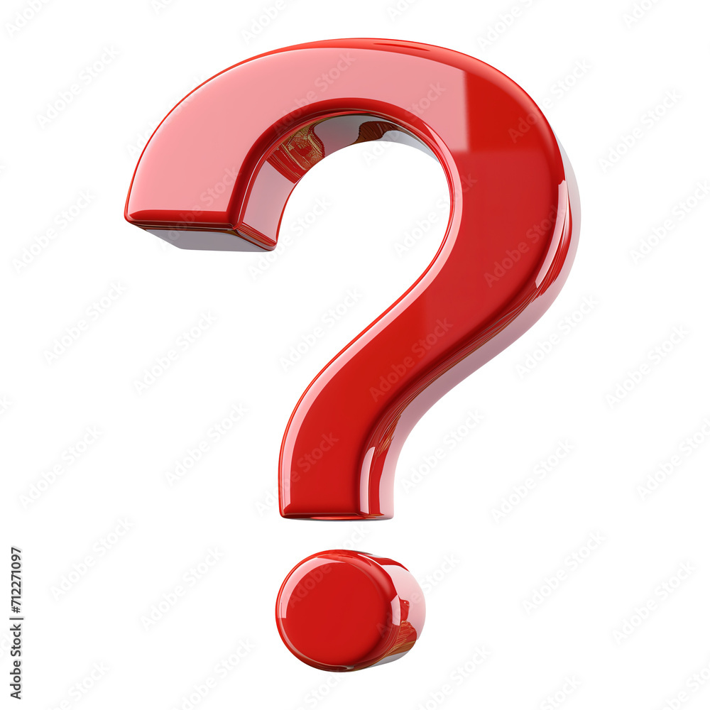 red 3D question mark, generative ai Stock Illustration | Adobe Stock