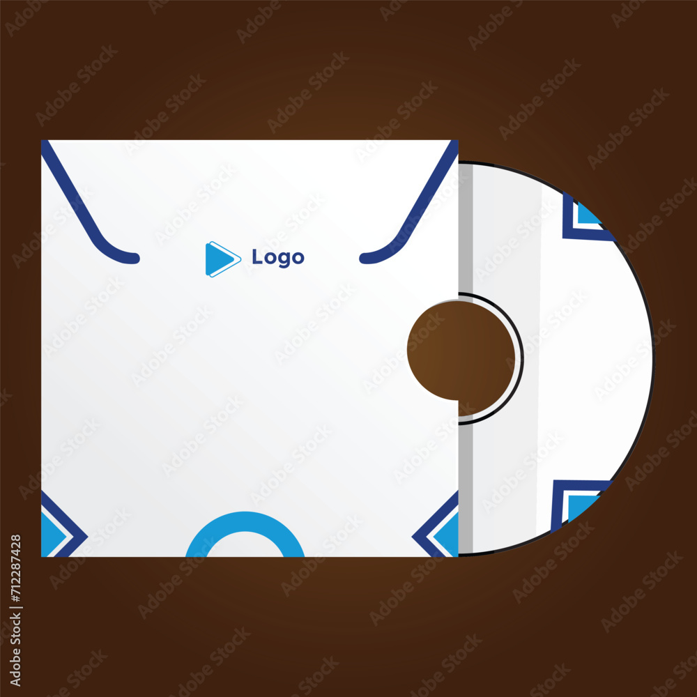 Branding template editable brand cd cover with abstract halftone effect ...