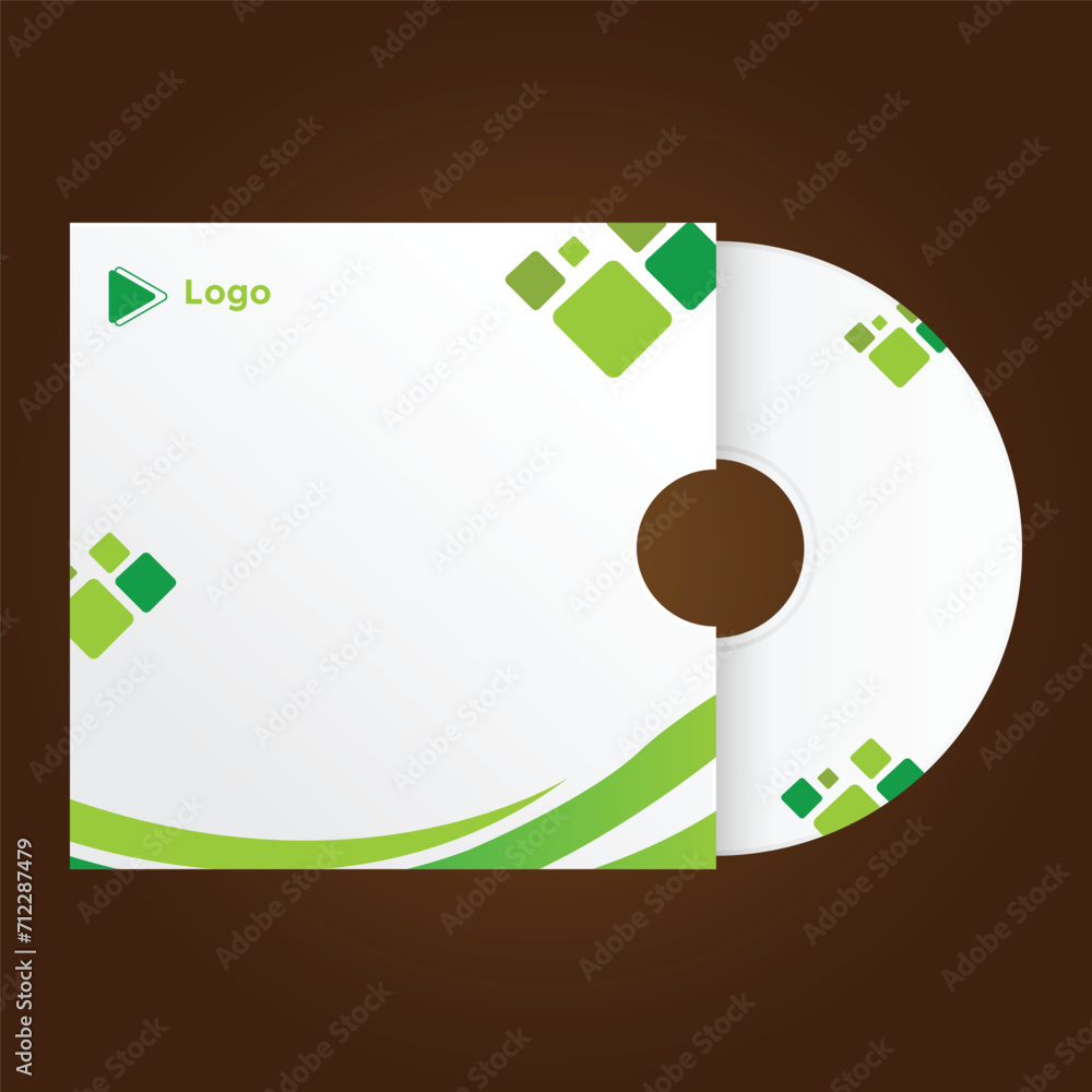 Branding template editable brand cd cover with abstract halftone effect ...