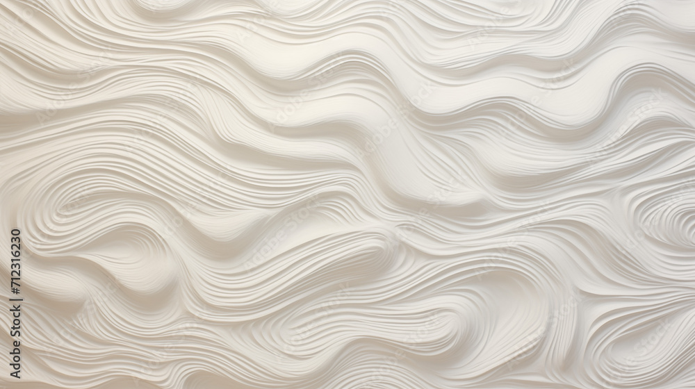 Fond d'un mur blanc, texturé et matière, vague en mouvement. Ambiance ...
