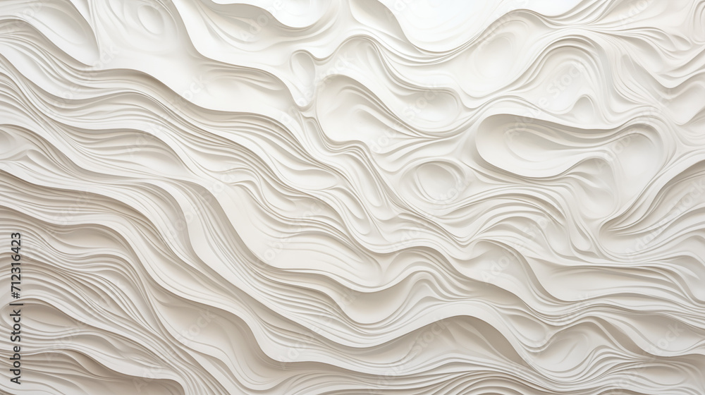 Fond d'un mur blanc, texturé et matière, vague en mouvement. Ambiance ...