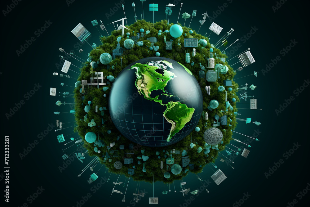 Sustainable development goals of promote clean energy. Renewable energy ...