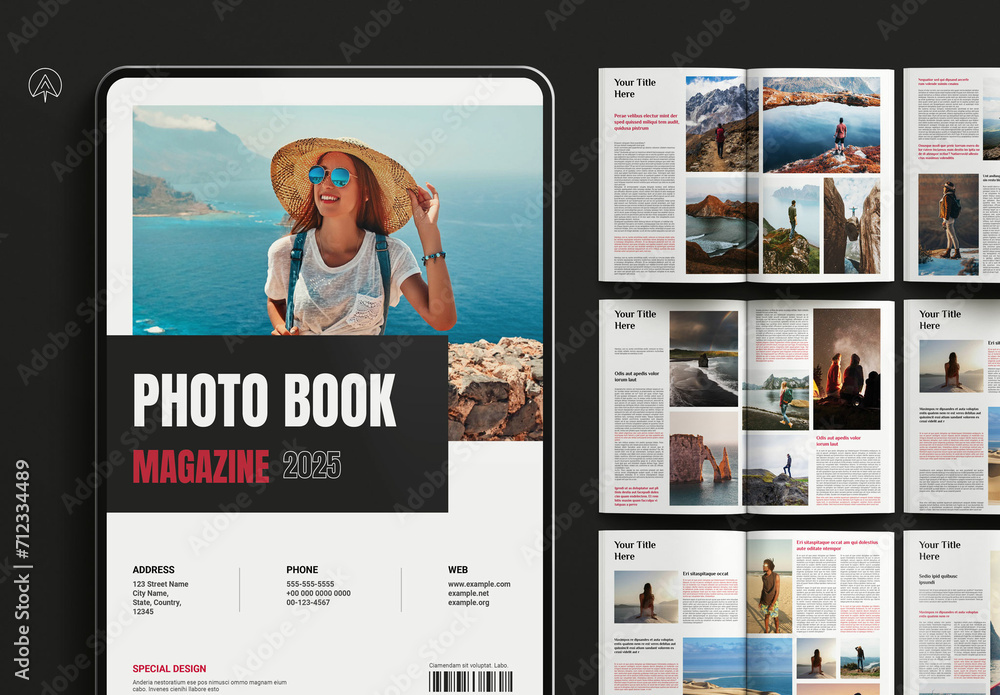 Photo Book Magazine Template Stock Template | Adobe Stock