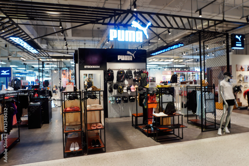 Bangkok, Thailand, 23 January 2024 Puma has quickly become a popular ...